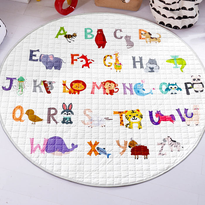 Alphabet Animals Round Baby Play Mat Online Australia – Nappy Bag Store