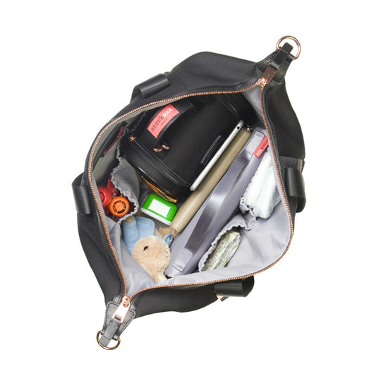 Storksak Stevie Luxe Black Scuba Nappy Bag Sale Australia – Nappy Bag Store