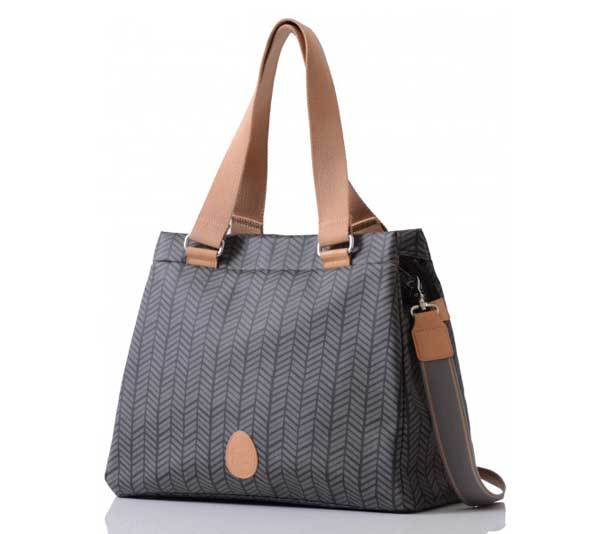 PacaPod Richmond Bag in 3 Colors Charcoal/Dove Herringbone & Slate